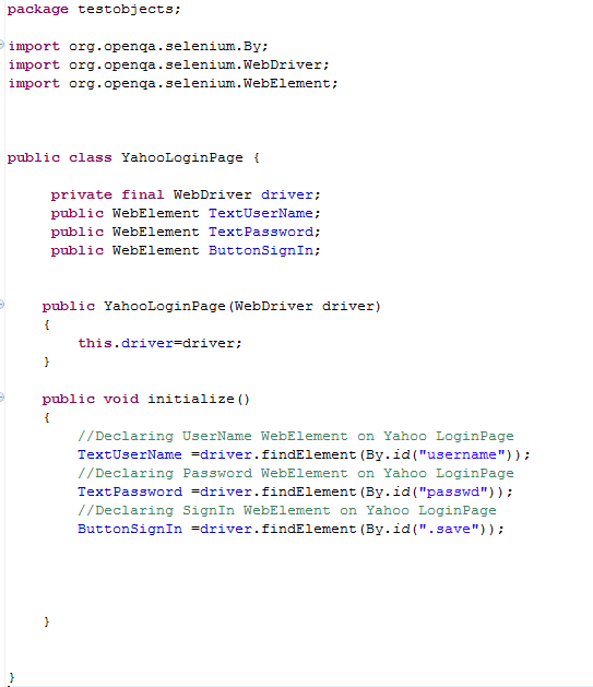 Automation Testing With Webdriver Creating Object Repository In Selenium Webdriver