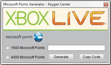 Xbox Live Point Generator