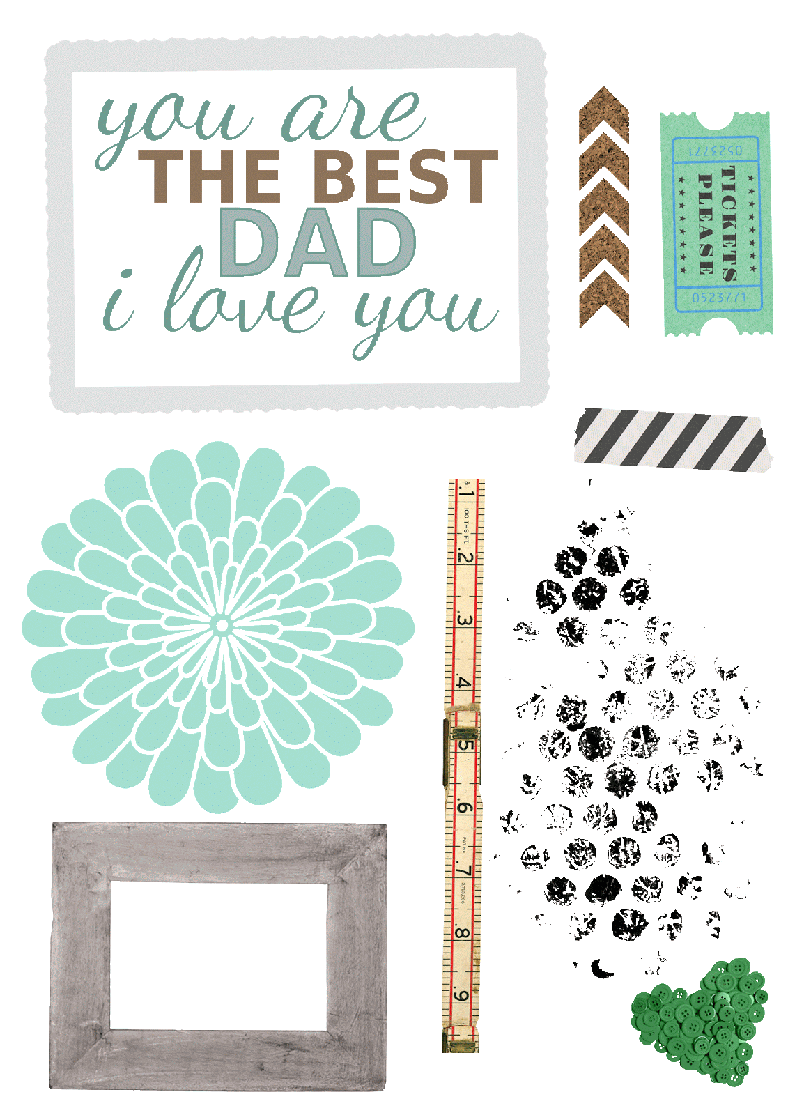 FREE FATHERS DAY CARD MAKING KIT [ happy loves rosie ]