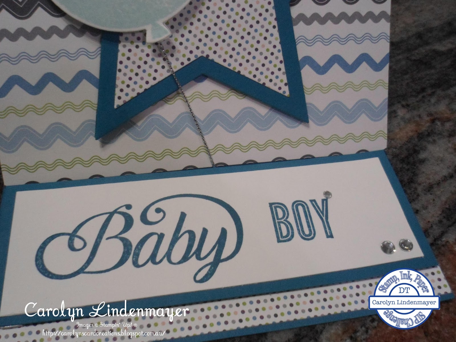 Stamp Ink Paper #45 Baby Theme - Pink or Blue Baby Easel Cards