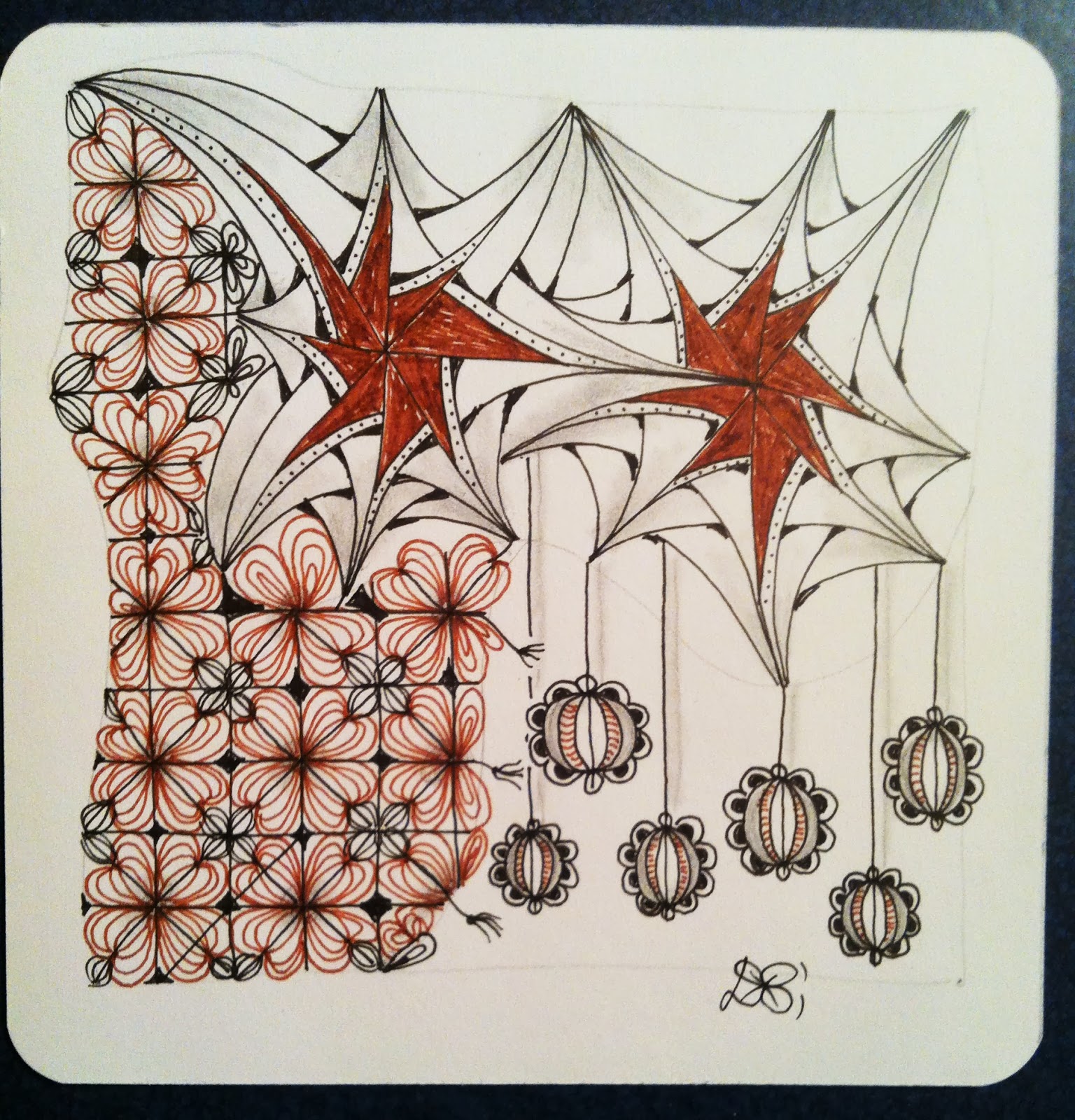 Tickled To Tangle: "It's a String Thing" #12 Tiles