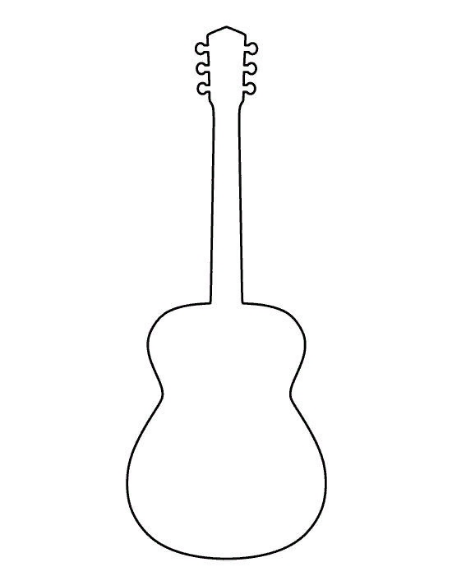 Molde violão feltro-Molde feltro - Feltro e moldes para artesanato