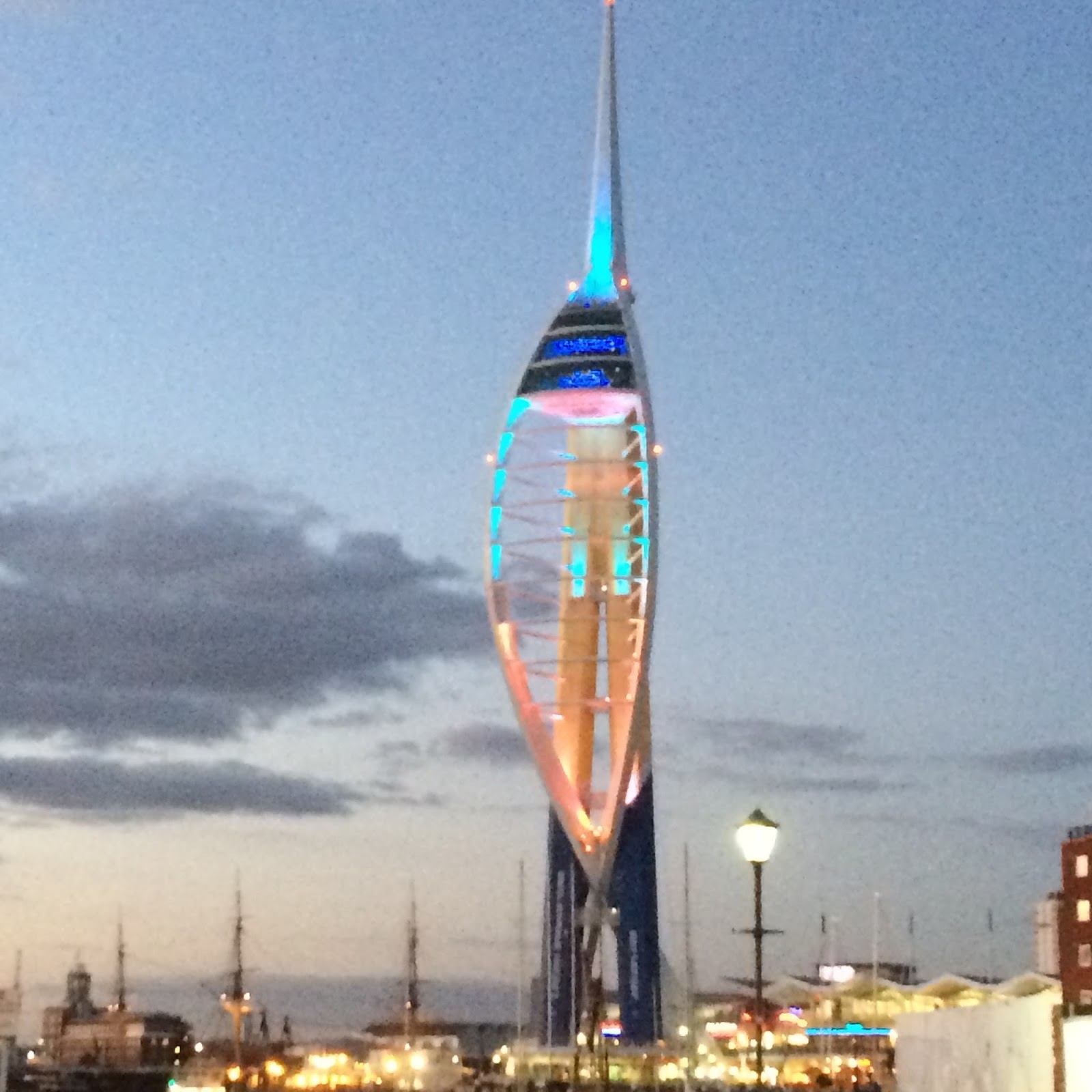 Spinnaker Tower, Portsmouth, at night #mysundayphoto