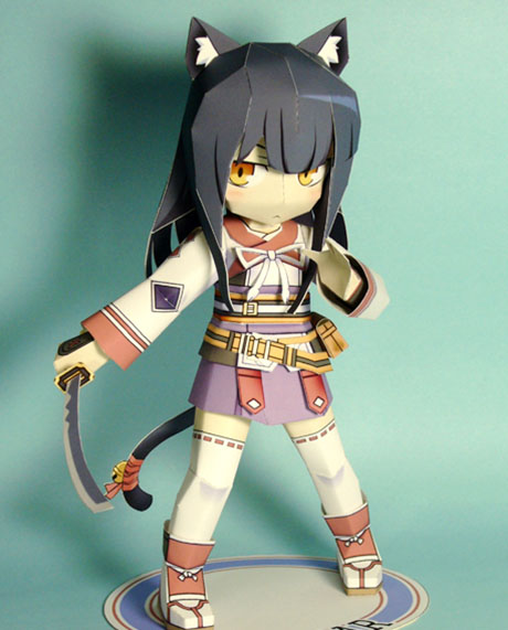 Class of Heroes: Female Dwarf and Felpier Papercraft | Paperized Crafts