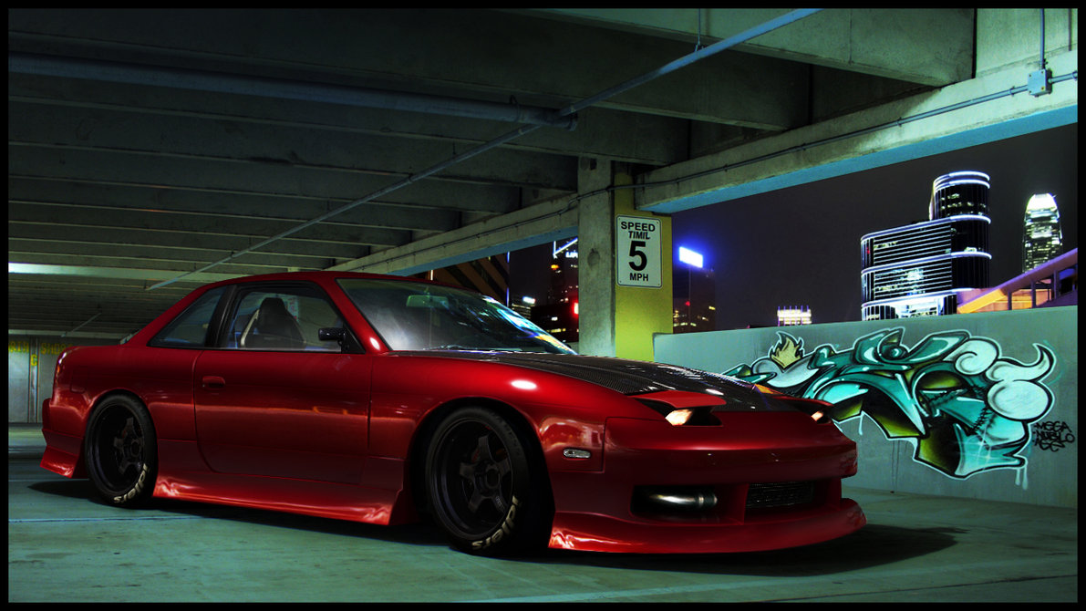 Free Nissan 240sx Red Wide Screen Wallpapers