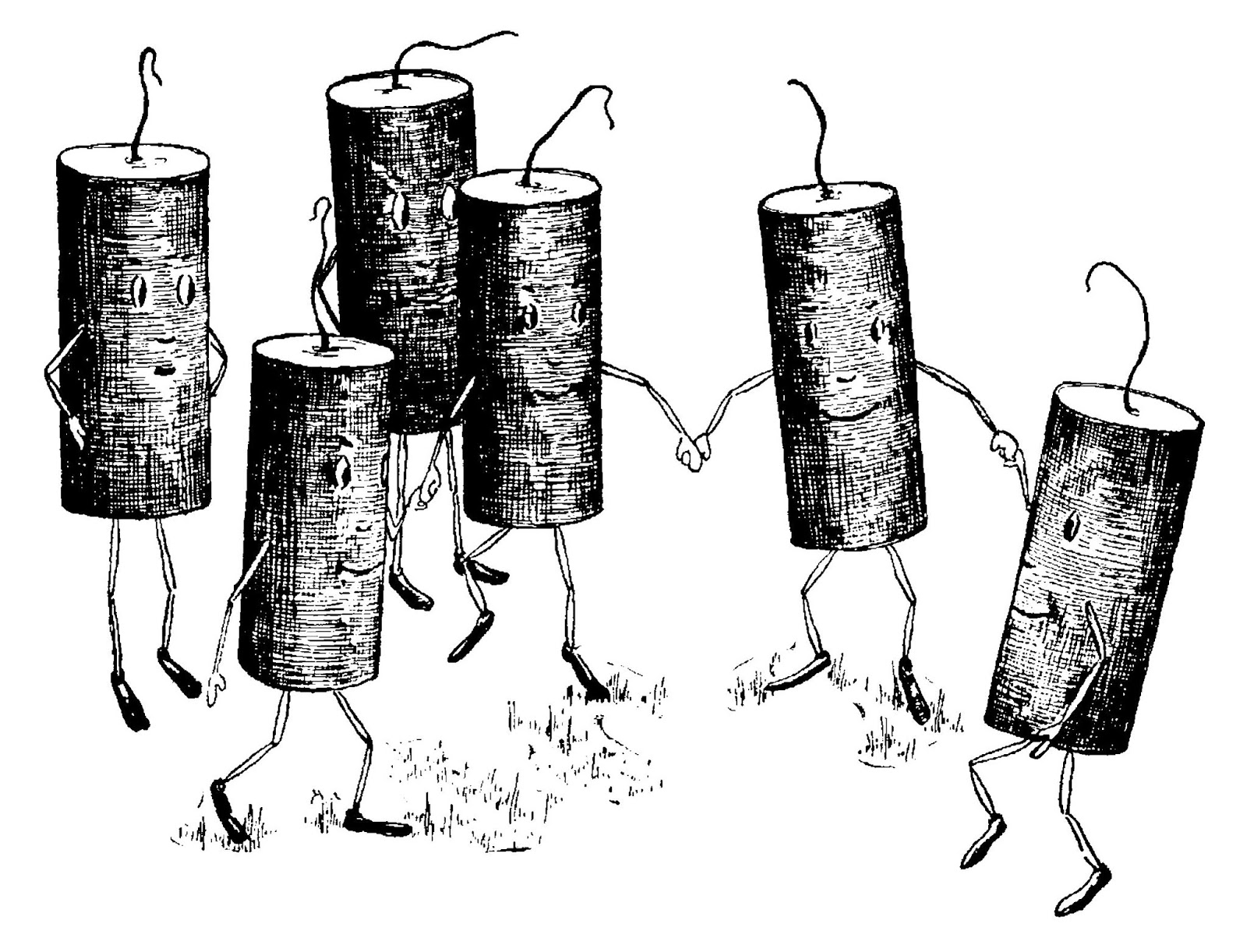 The Graphics Monarch: Vintage Funny Firecracker Cartoon Drawings ...