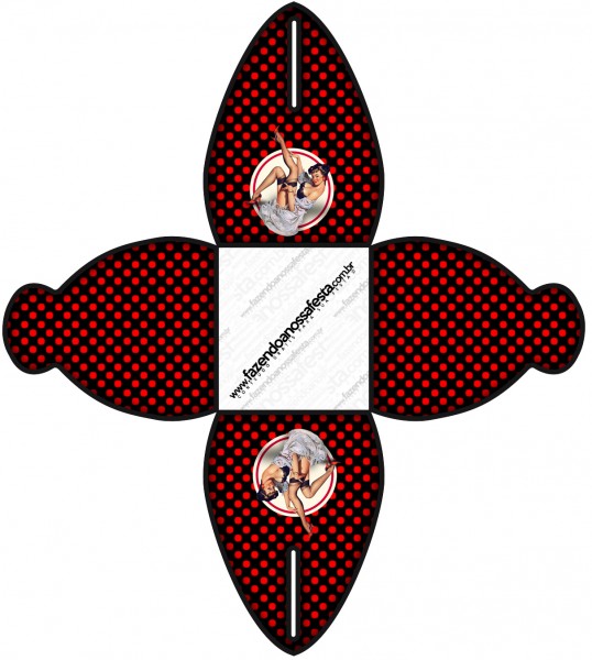 Pin Up in Black with Red Polka Dots: Free Printable Boxes. | Oh My ...
