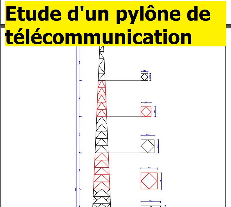 Etude d'un pylône autoportant de télécommunication - mémoire de fin d ...