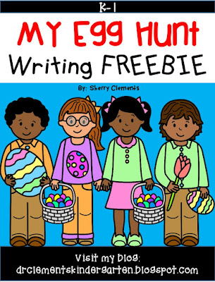 Dr. Clements' Kindergarten : FREEBIE! My Egg Hunt Writing Activity