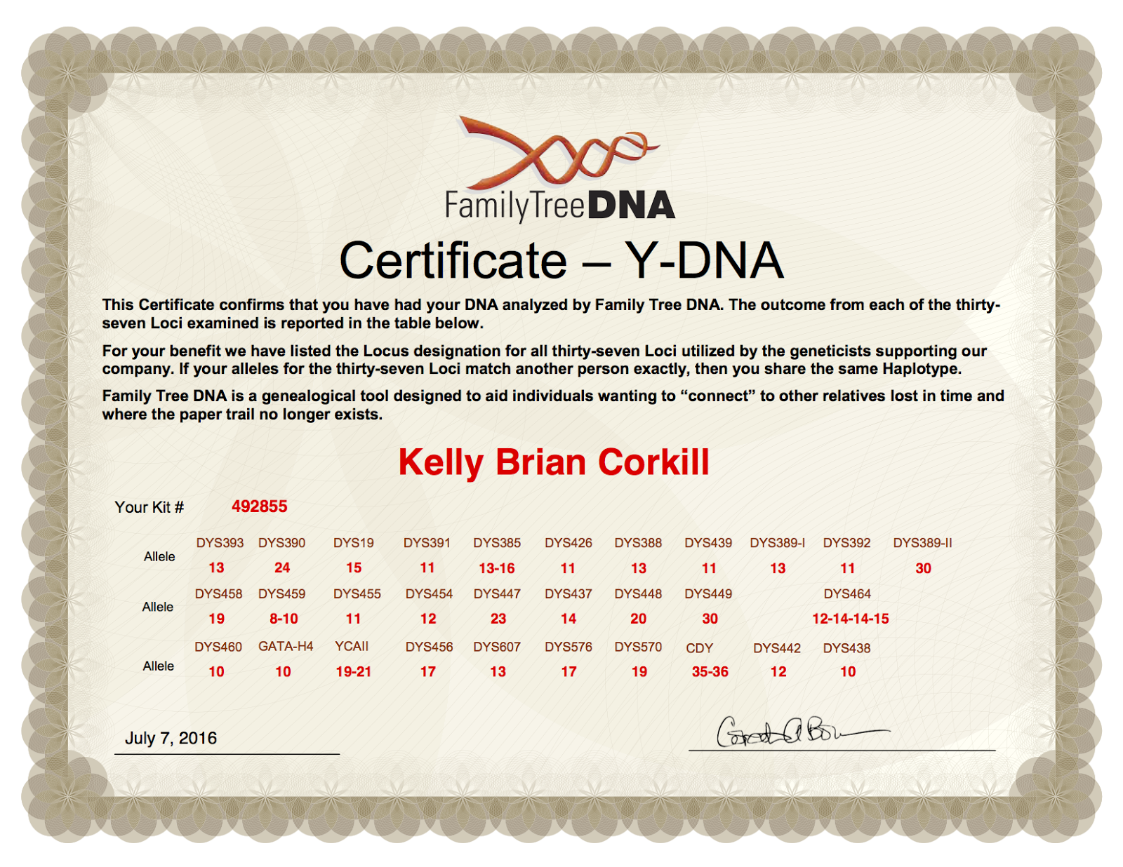 Corkill Family Blog: Corkill DNA Research
