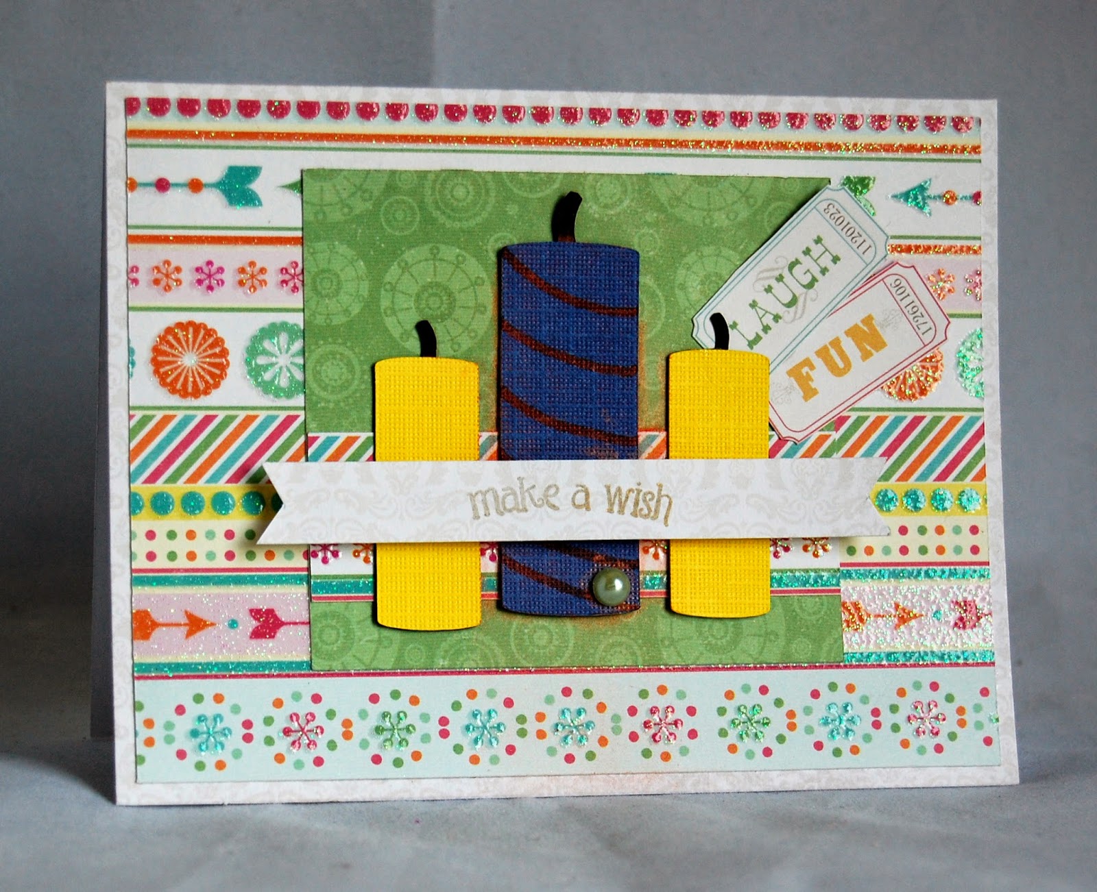 3 under 3 and more: 3 Fireworks Card becomes a birthday card