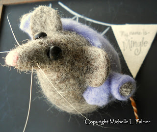 Michelle Palmer: Needle felted wool mice...