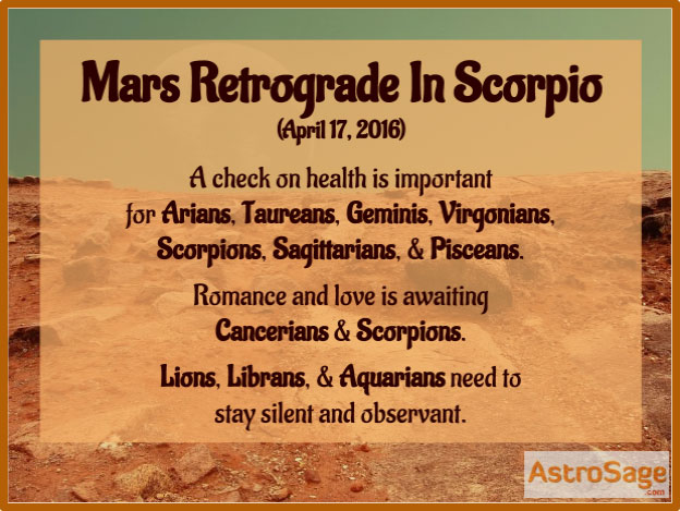 AstroSage Magazine: Mars Retrograde In Scorpio Today - Know Effects On You