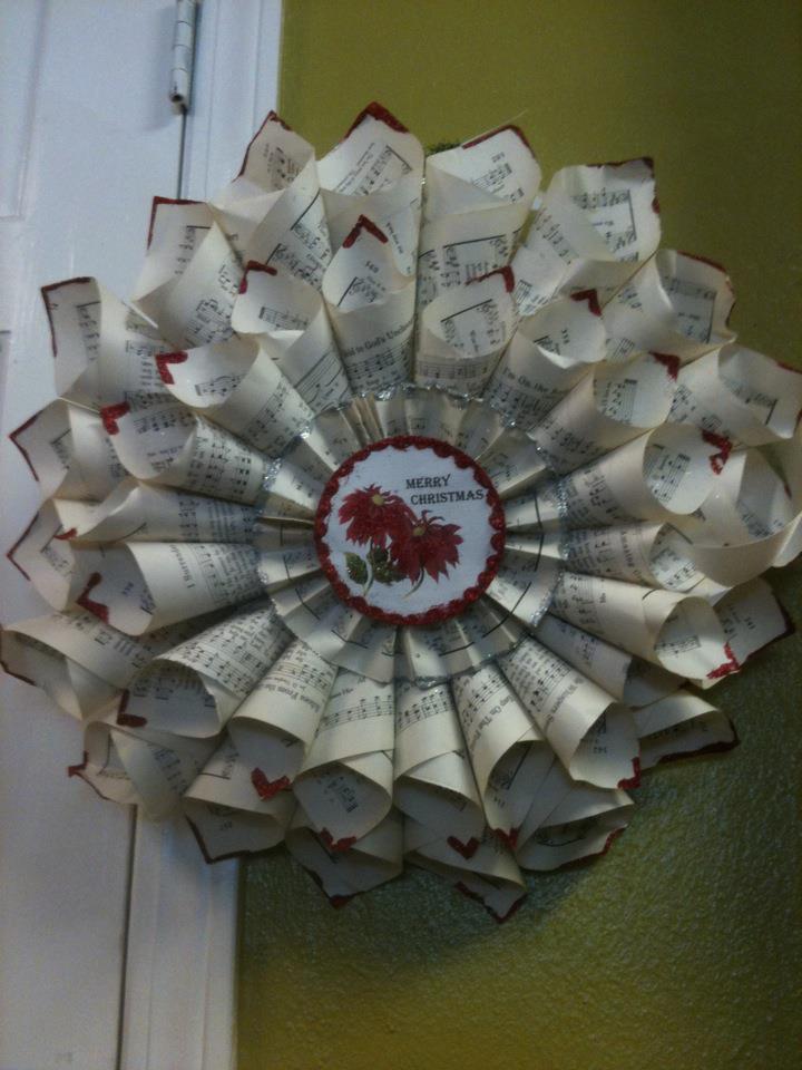 Lola & Bea: Yes, Another Music Sheet Wreath