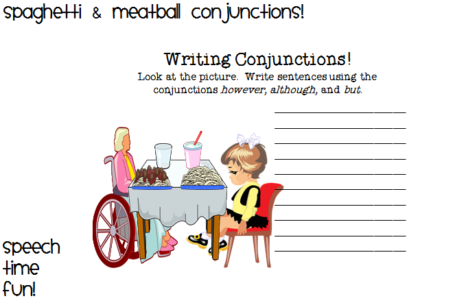 Reading Comprehension Stories: Spaghetti & Meatball Conjunctions! Using ...