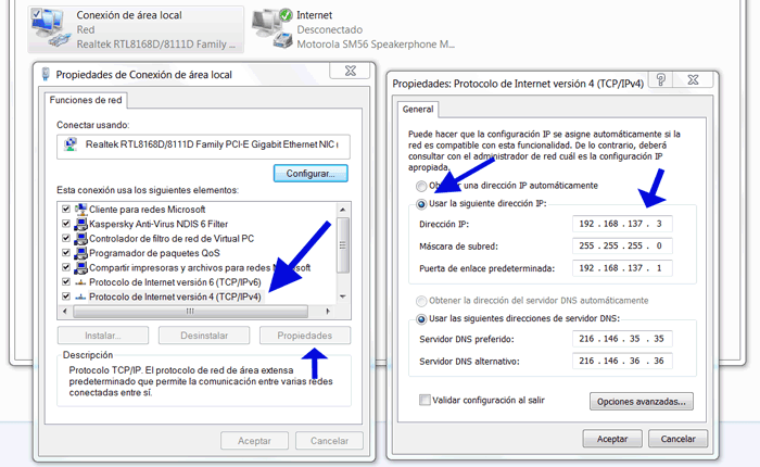CONFIGURACIÓN DE RED PC-PC