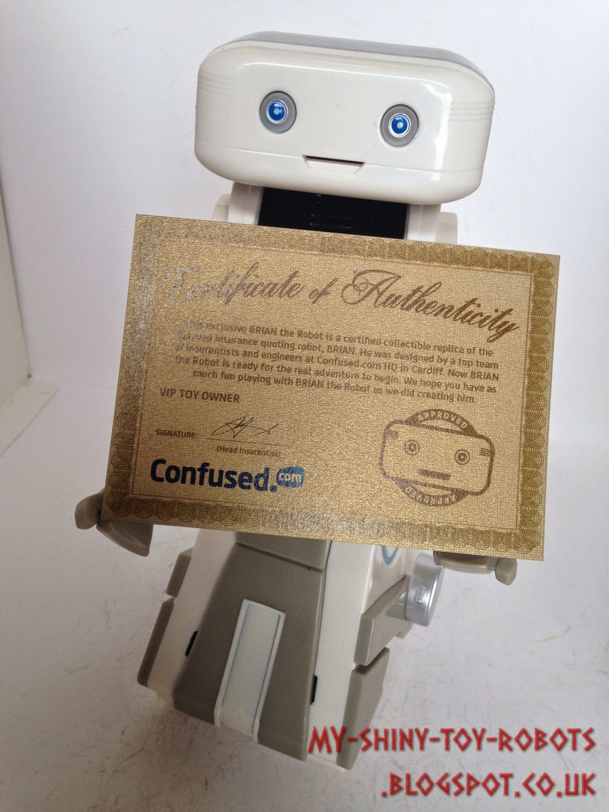 My Shiny Toy Robots: FEATURED: BRIAN the Confused.com Robot - in toy form!