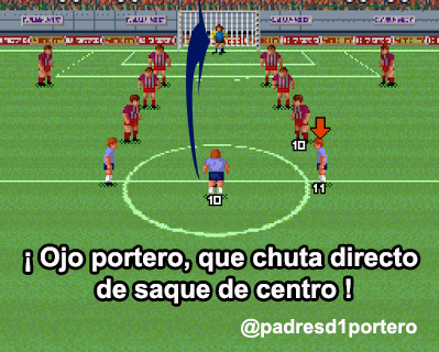 Padres de 1 Portero: Chute de saque de centro en F7. ¡Atento portero!