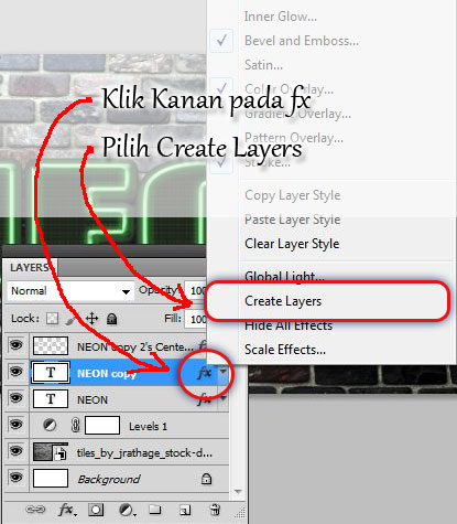 Komputer Pro: Membuat Layer Baru dari Layer Style di Photoshop