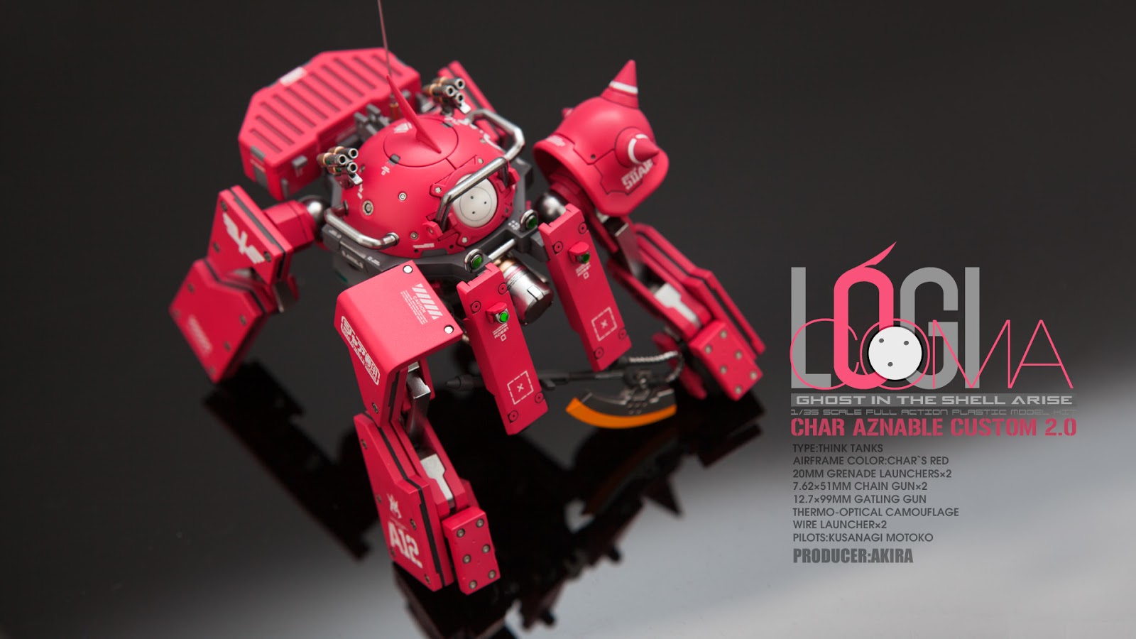 GUNDAM GUY: 1/35 Char Aznable Logicoma 2.0 - Custom Build
