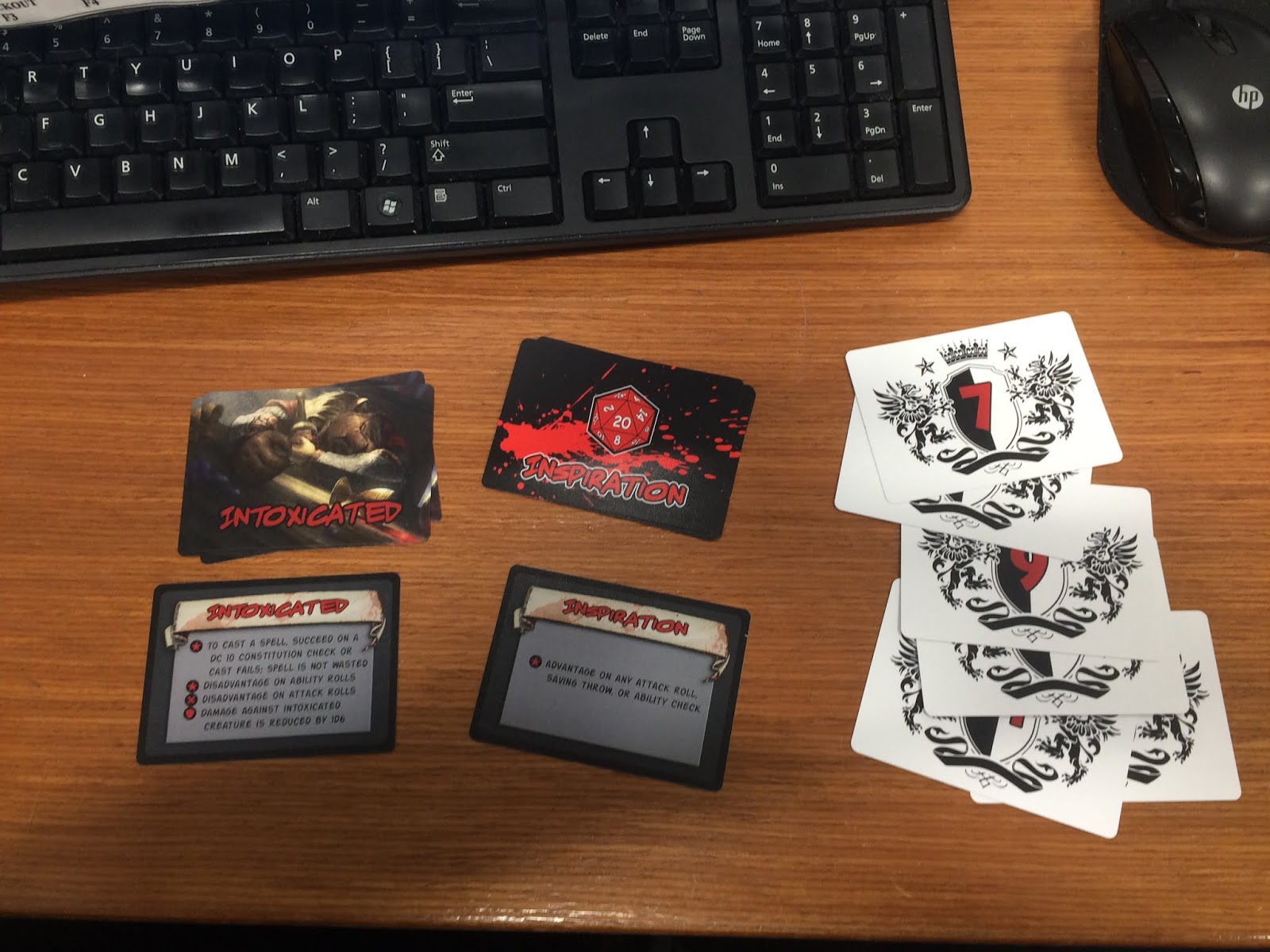 Halls of the Nephilim: Crit Games Condition and Combat Cards
