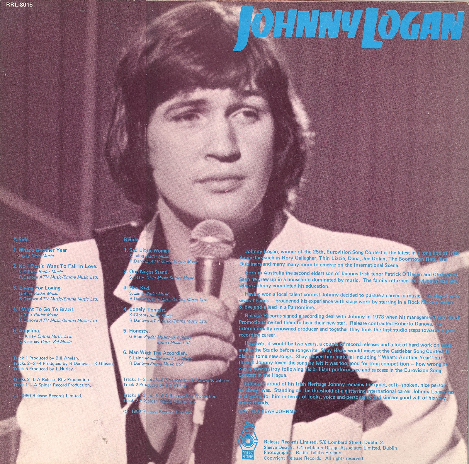 Luigi's 50's & 60's Vinyl Corner: Johnny Logan