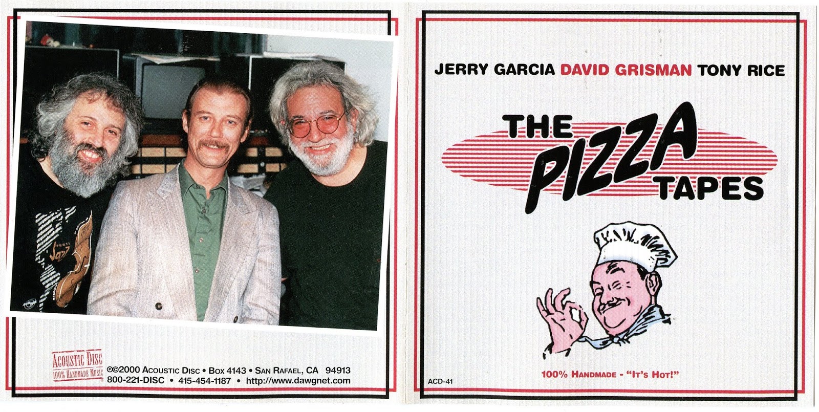Scanned Vintage Graphics: The Pizza Tapes CD Insert