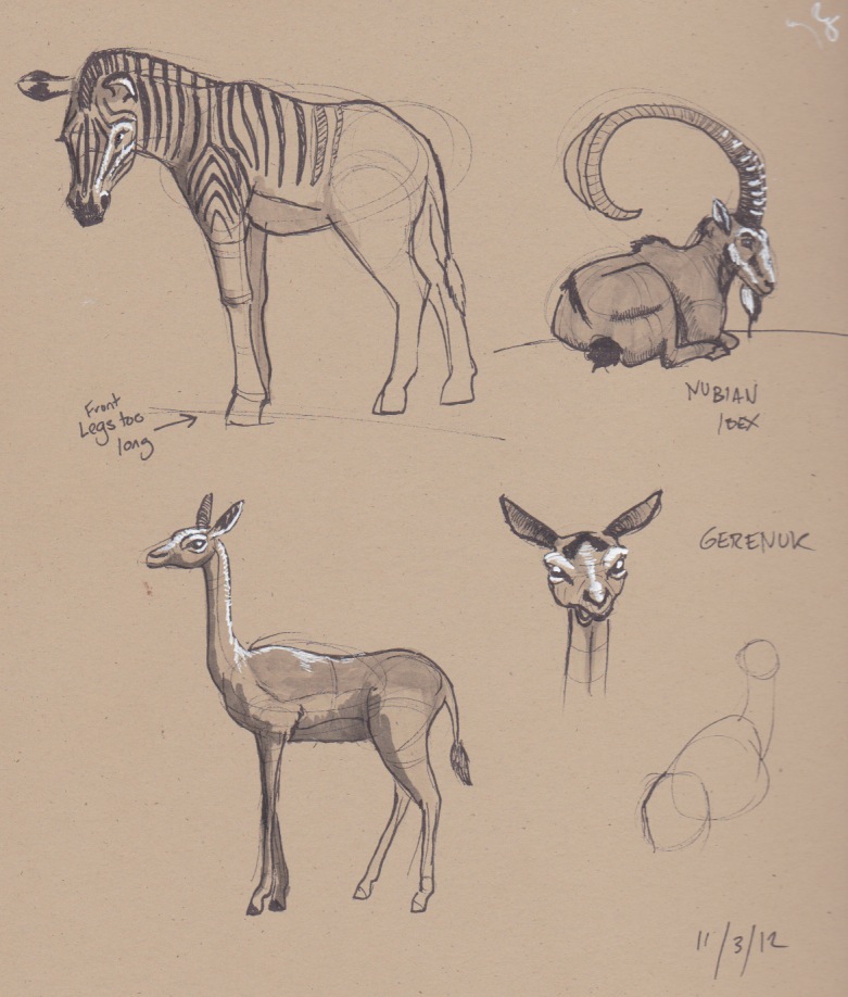 Gina Draws . . .: Dynamic Sketching Week 5 & 6