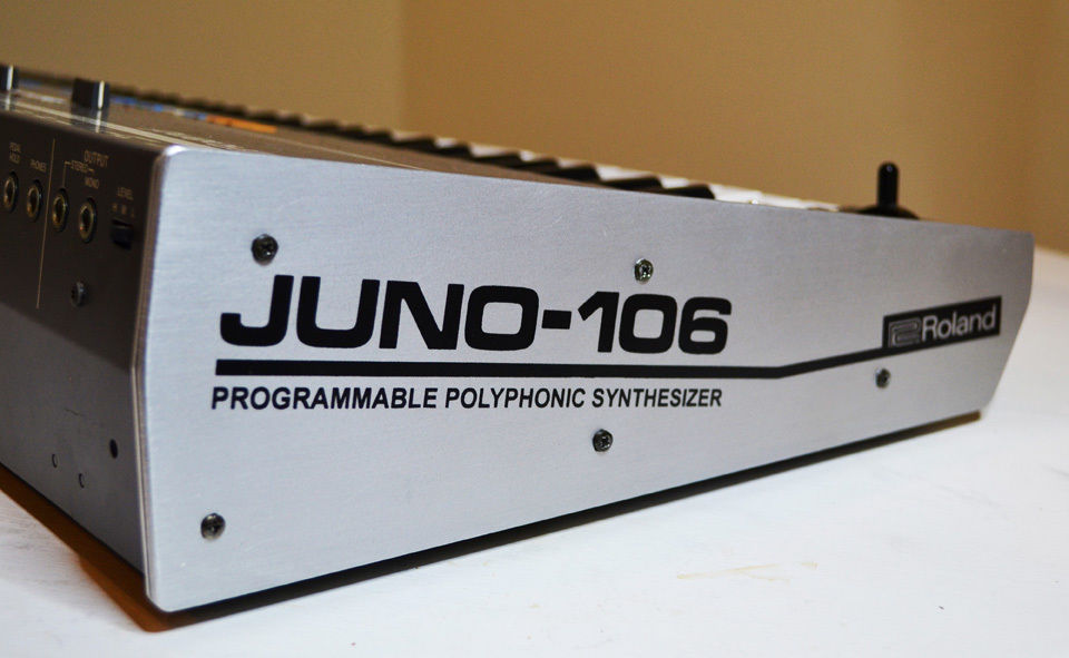 MATRIXSYNTH: Custom Labeled Roland Juno-106 Aluminum Side Panels