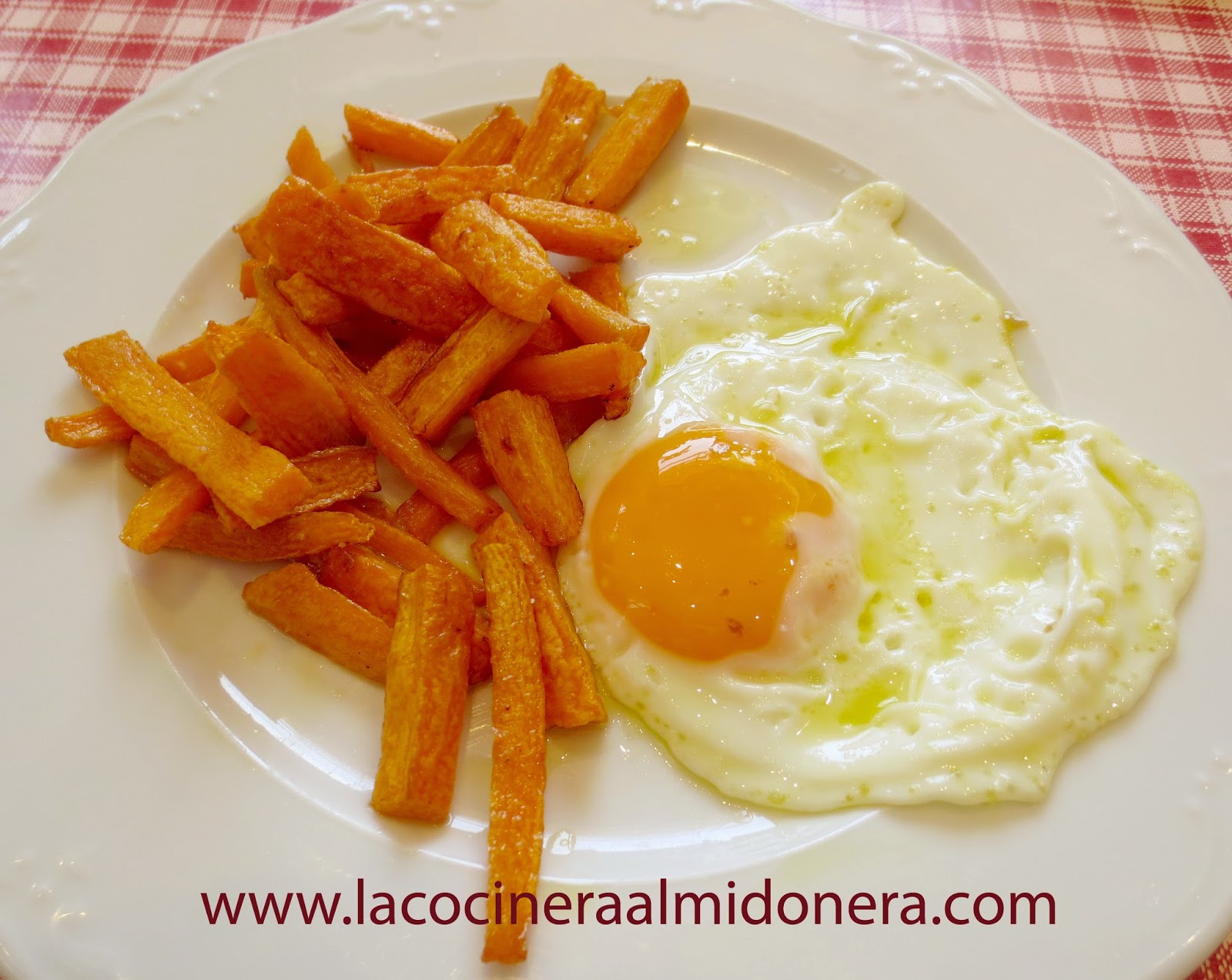 La cocinera almidonera: Huevo frito con papas fritas...¡o casi!
