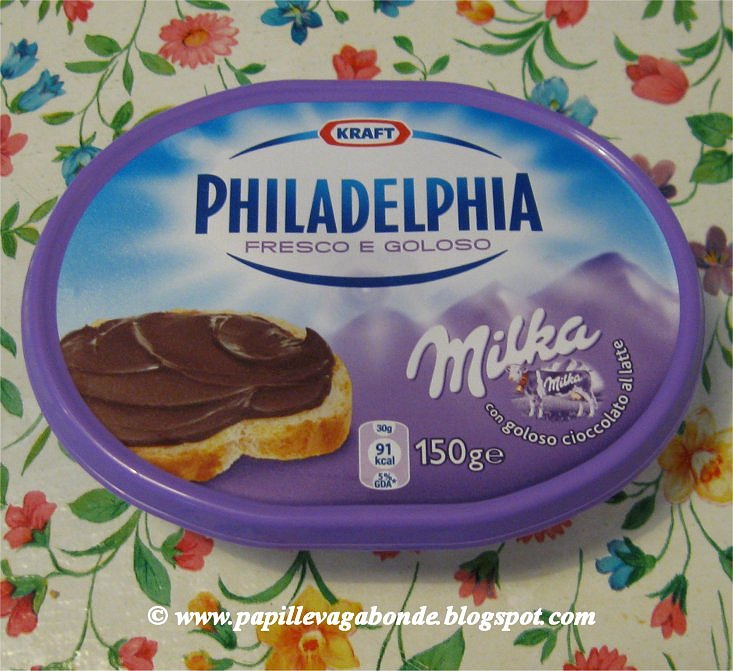 papille vagabonde: Philadelphia con Milka al cioccolato alpino svizzero ...