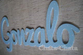 Chata-chata. Decoración infantil: LETRAS PARA GONZALO