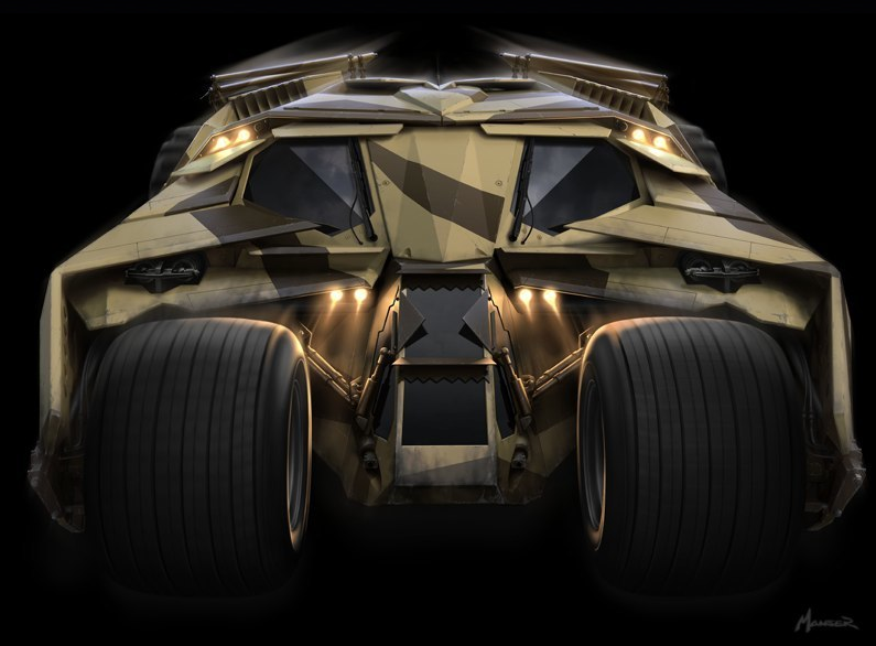 The Bat Flies in THE DARK KNIGHT RISES Concept Art by Warren Manser ...