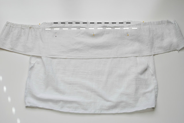 Trash To Couture: DIY: Off-the-Shoulder Ruffle Top