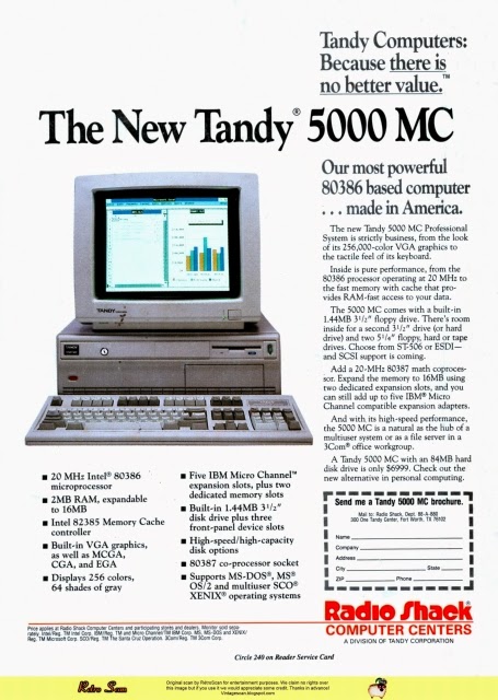 Rétro Scan: Tandy 5000 MC (1988)
