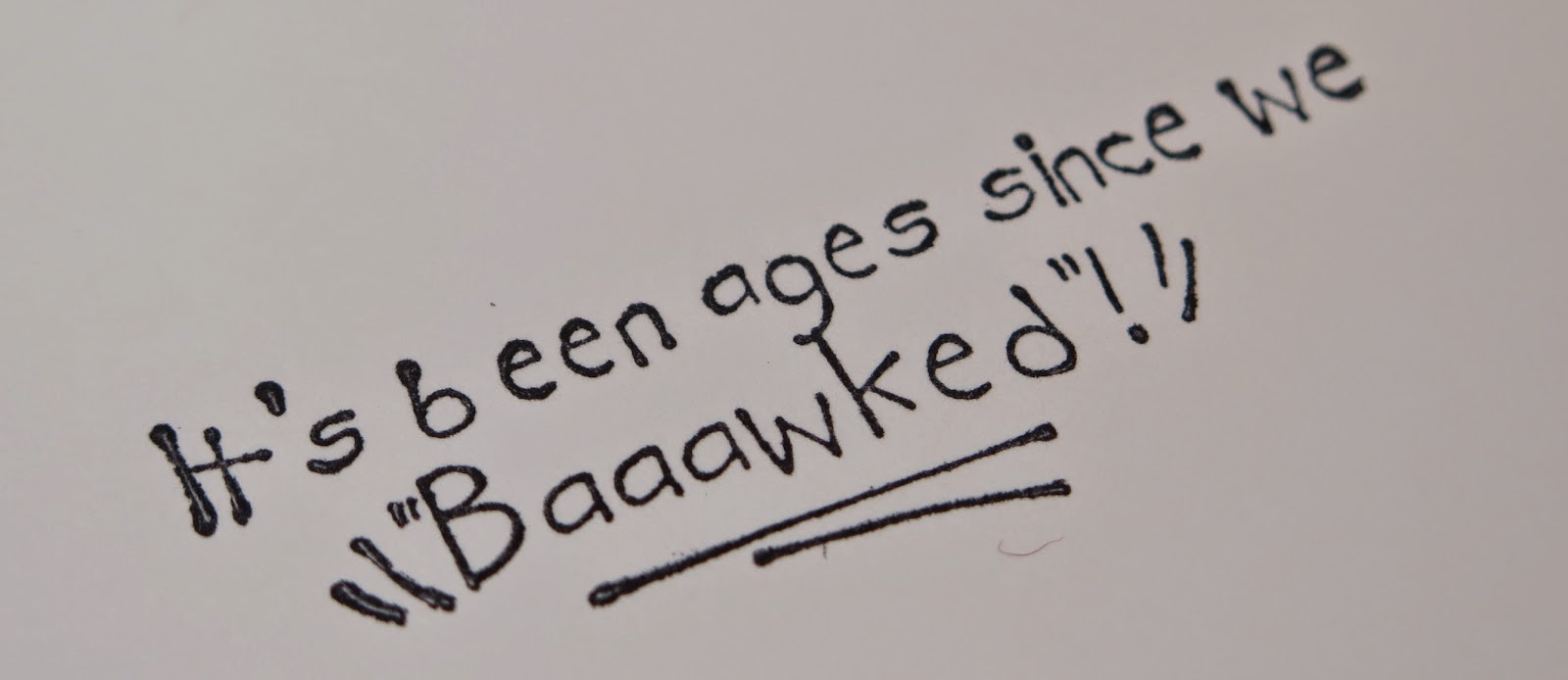 Tales from a Domestic Briefcase: It has been awhile since we Bawked!