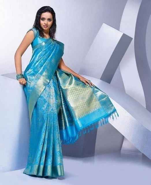 TELUGU WEB WORLD: LIGHT BLUE WEDDING SILK PATTU SAREE