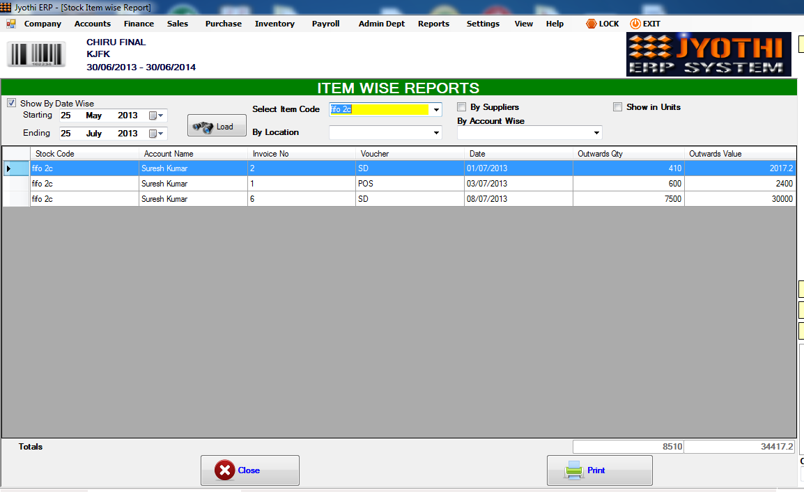 Jyothi ERP System in VB.NET Source Code: July 2013