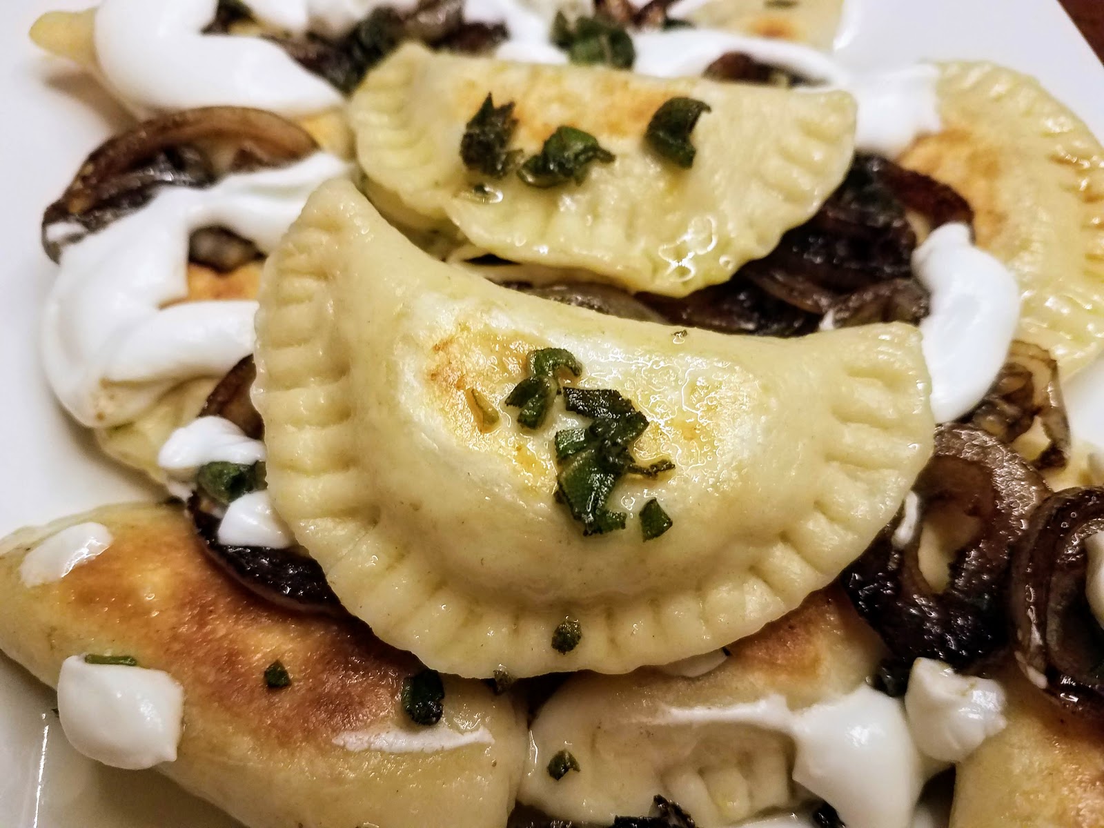 Cheddar + Herb Pierogies