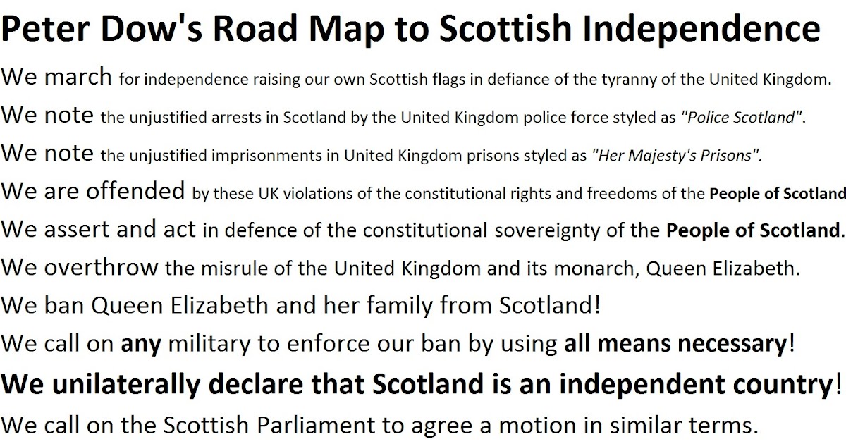 Peter Dow's political defence blog: Road Map to Scottish Independence ...