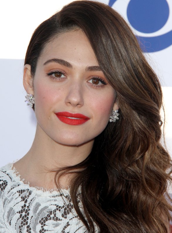 Emmy Rossum Side-Swept Curly Hairstyle ~ Krazy Fashion Rocks