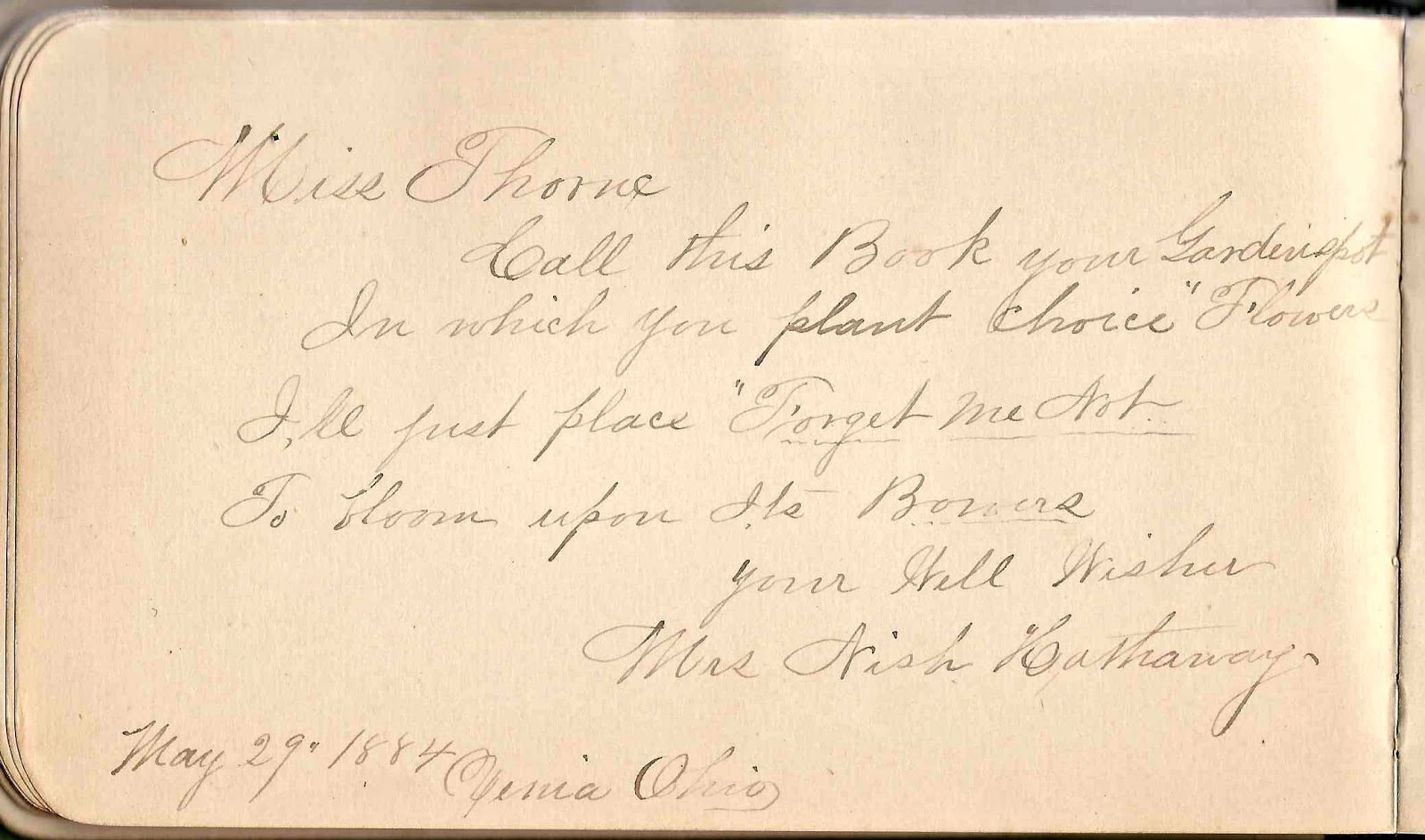 Heirlooms Reunited: 1880s Autograph Album of Alice Thorne, kept while ...