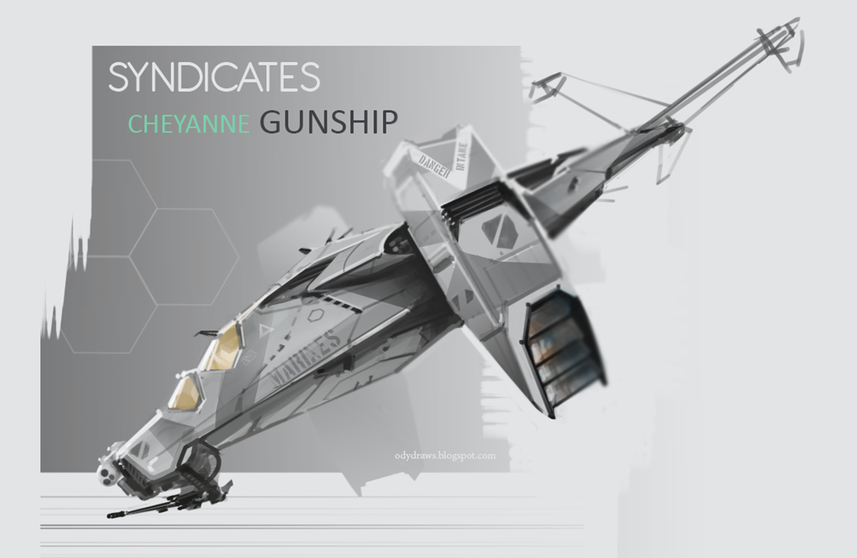 Odysseus Moffatt > SKETCHBLOG : Gunship Concept