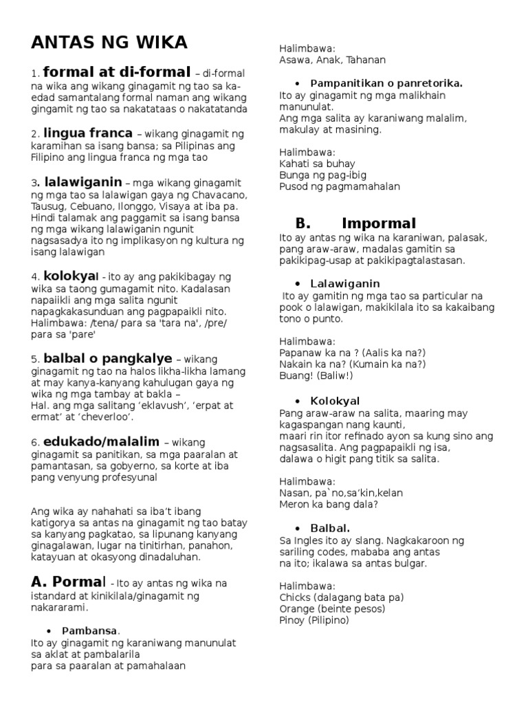 salitang balbal - philippin news collections