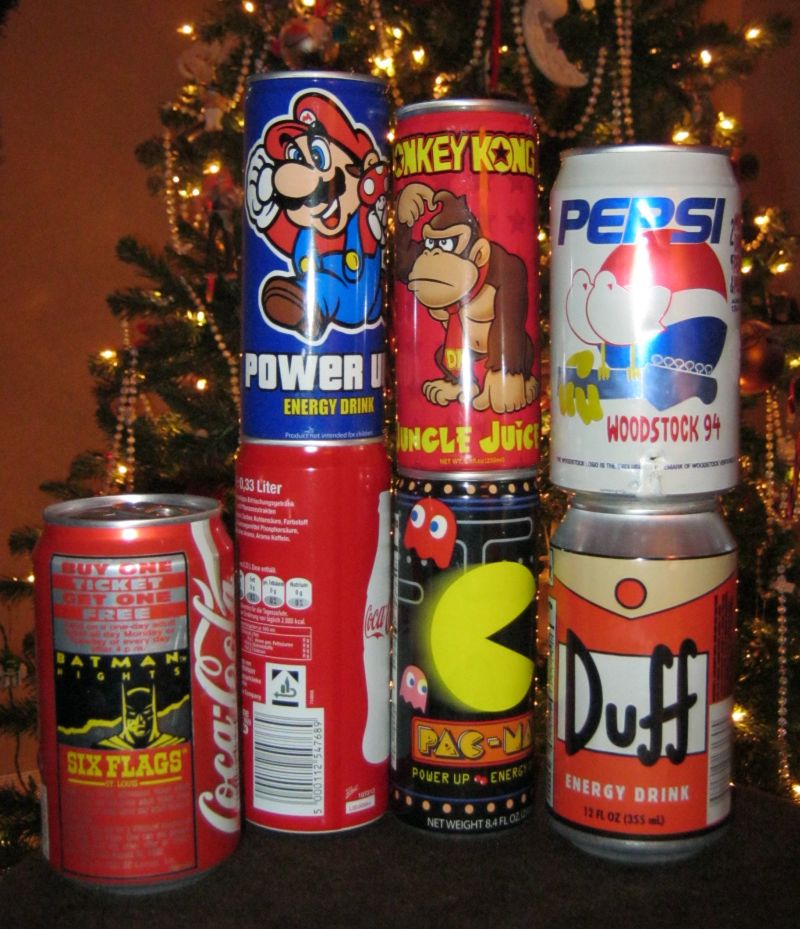 Soda Can Collection: Christmas Party Loot