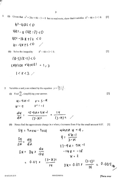 IGCSE Add Maths Working Answers [0606/22] Paper 2 2016 (May/June) - Mr ...