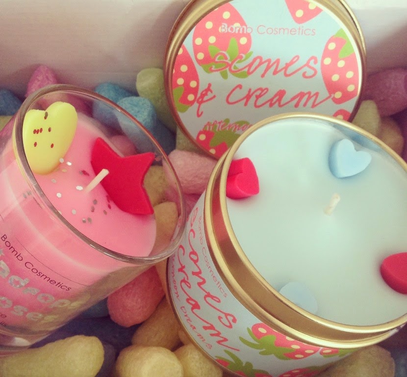 BeautySwot: Bomb Cosmetics Candles - Raindrops on Roses & Scones & Cream