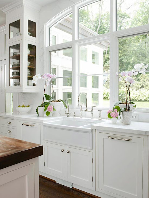 The Granite Gurus: Whiteout Wednesday: 5 White Kitchens with Farmhouse ...