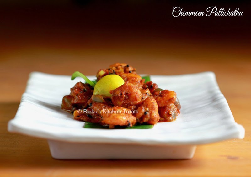 My Food Treats: Chemeen Pollichatu / Kerala Prawns Pollichathu