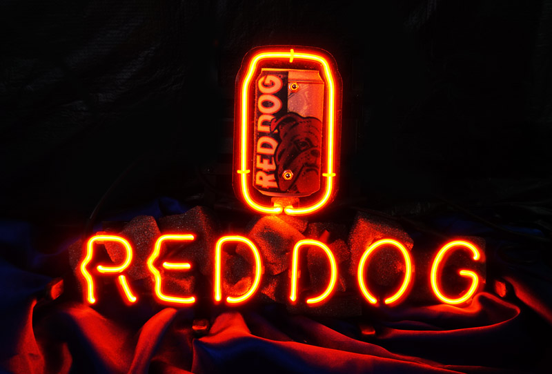 Wiki Neon Sign Blog: RED DOG BEER BAR NEON LIGHT SIGN (13"x 9") - Free ...